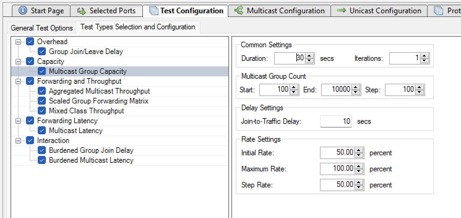 Multicast Group Capacity Options — Xena3918 User Manual